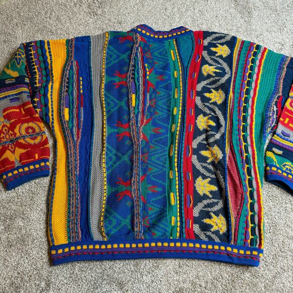 COOGI | Sweaters | Vintage Coogi Sweater Neon Crayon Vibrant Mens M ...